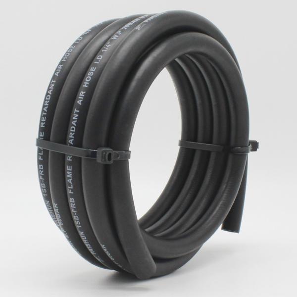 Quality Flame Resistant Black Rubber Breathing Air Hose High Medium Pressure for sale