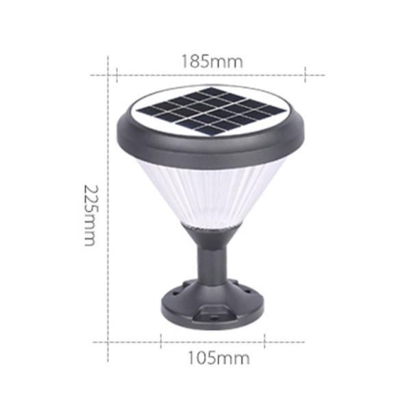 Quality Solar Waterproof Led Post Lights Outdoor Column Headlight Pillar Fence Lamp with for sale