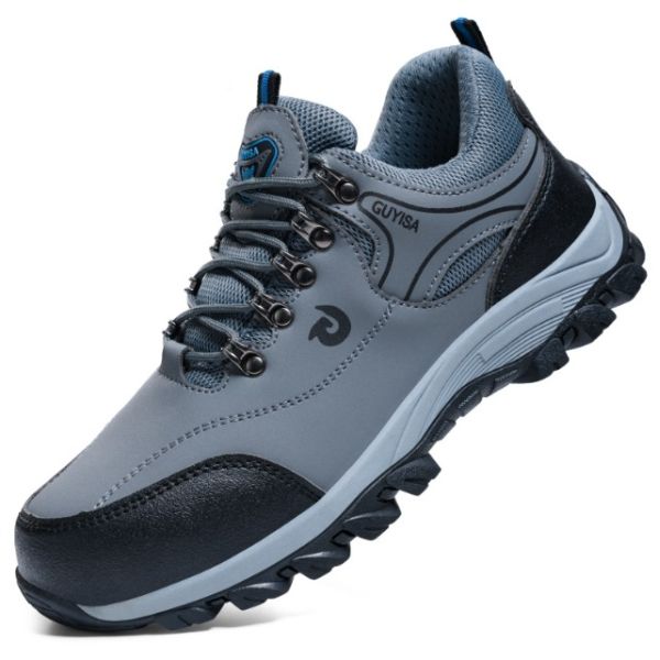 Quality All-Season Waterproof Safety Work Shoes for Men Steel Toe Anti-Smash Anti-Puncture Steel Plate Protection for Construction Site for sale