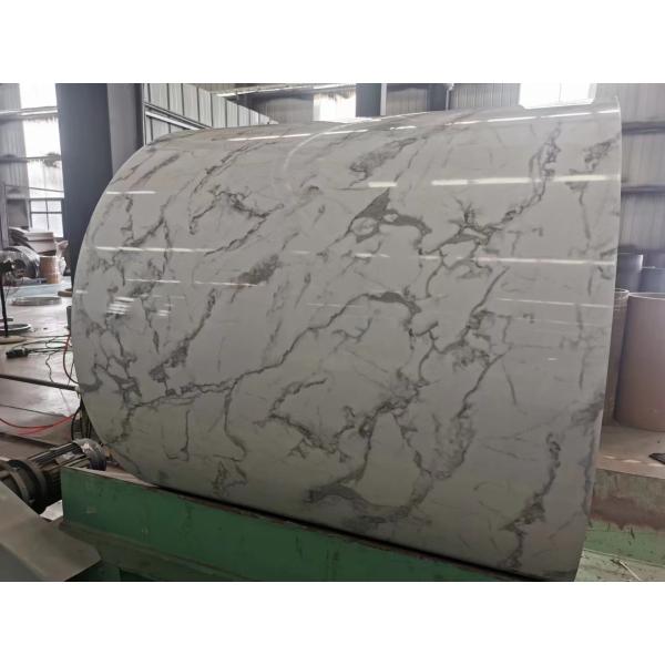 Quality Aluminum Alloy 3105 Marble Designed Pattern PPAL PE PVDF Coated Aluminum Coil Pre-Painted Aluminium Sheet For Roofing for sale