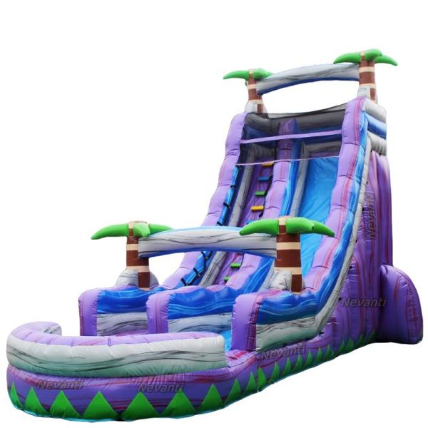 Quality Max Capacity ＜100kg Commercial Palm Tree Inflatable Water Slide for Kids Outdoor for sale