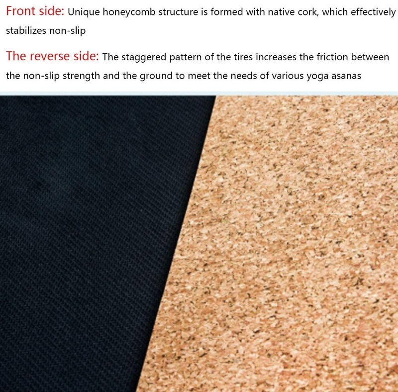 Luming YM-021 Cork Yoga Mat with Natural Rubber Bottom, Roots Eco Friendly Yoga Mat, Non Slip Yoga Cork Mat