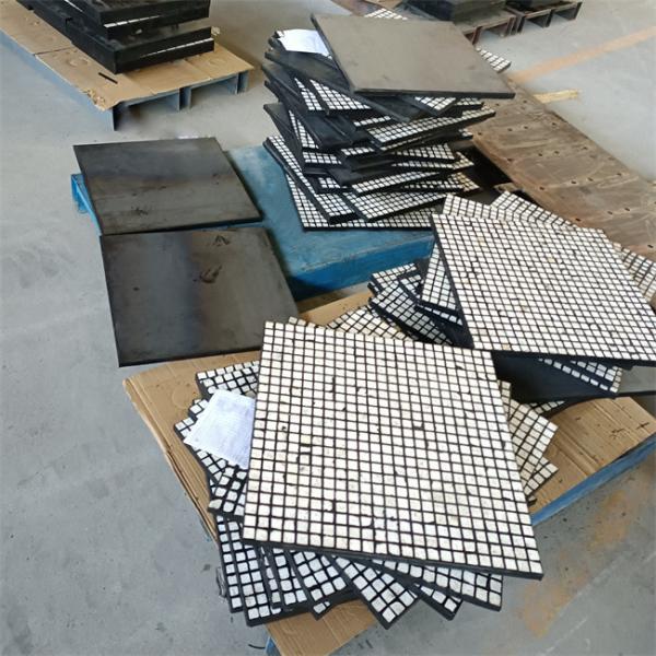Quality Rectangular Hex High Alumina Ceramic Tiles Ceramic Rubber Composite Liner for sale