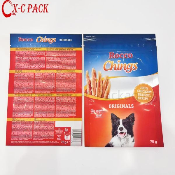 Quality Plastic Bag Packaging Zipper 3 Side Seal Pouch Small Clear Sachet Mylar Bags Packaging Pet Dog Food Bag for sale