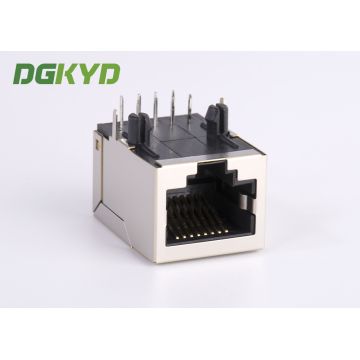 Quality Customized 10/100base - T RJ45 Modular Connector With Transformer 1 X 1 Tab Down for sale