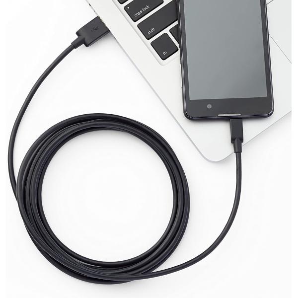 Quality Black Straight USB Cable USB 2.0 A Male To Micro B 1m 2m 3m Length for sale