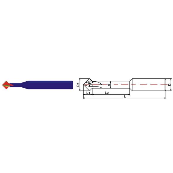OEM ODM Solid Carbide Double Side Chamfer Endmills for Aluminum