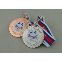 Quality Iron Stamped zinc alloy Medals For RSF, Soft Enamel With Shiny Copper Plating for sale