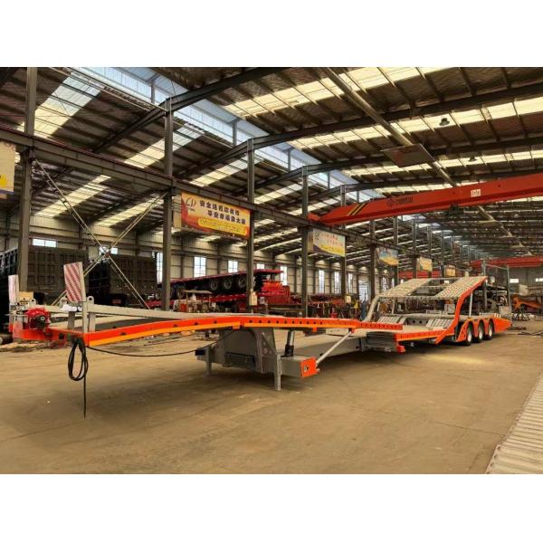 Quality 28T Loading Car Semi Trailer With Two Axle Air Suspension Customizable for sale