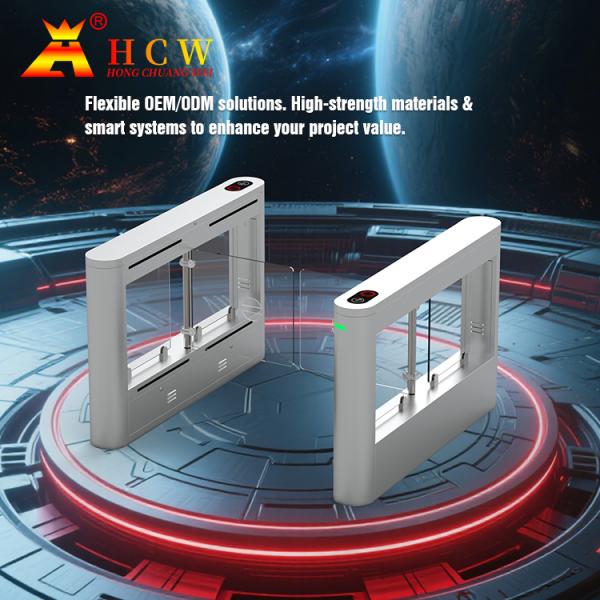 Quality HCW 35-40 Persons/Min Swing Gate Face Recognition Turnstile 100-240V With Card for sale