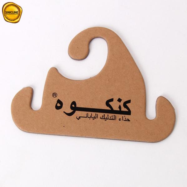 Quality 2mm Thick Flip Flops Recycled Cardboard Hangers With Kraft Paper for sale
