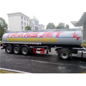 Quality Stainless Steel 30 Tons Fuel Tank Trailer Tri-Axle 35000L 35M3 Fuel Oil for sale