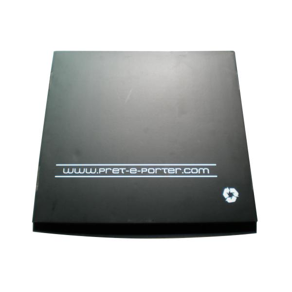 Quality Luxury Black Corrugated Paper Box, Foldable Duplex Box With Flute Box For Cloth for sale