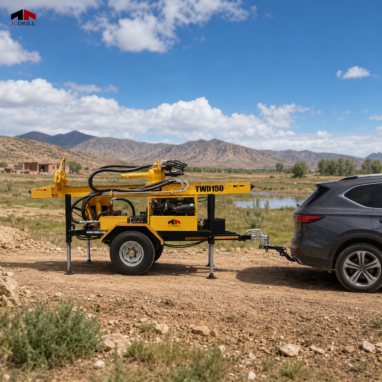 Quality TWD150 Towable Trailer Hydraulic Water Well Drilling Rig for sale