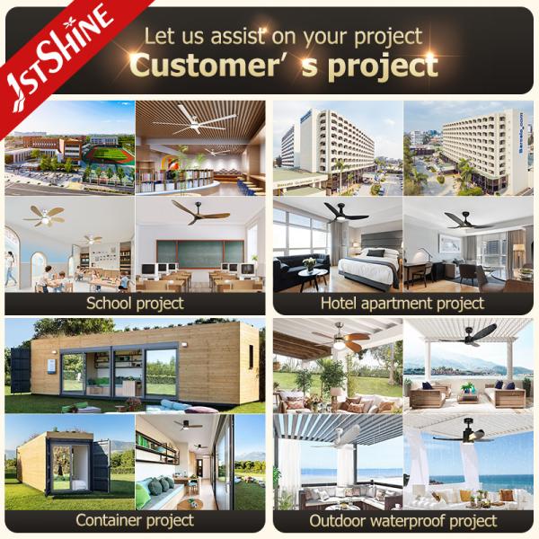 Quality 42 Inch Black Retractable Ceiling Fan With Light Remote Control for sale