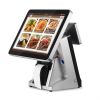 china Supermarket 15.6'' Windows Dual Screen POS System With Printer Scanner