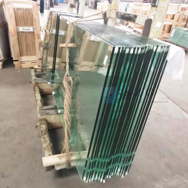 Quality 6mm Tempered Glass with Ground Edge Processing And Driling Holes for sale