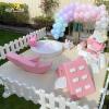Quality Soft Play Equipment Package Indoor Playground Rental Pink And White Kids Play for sale