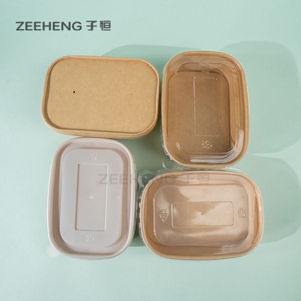 Quality Eco Friendly Rectangular Kraft Bowls for Salad Yohgurt for sale