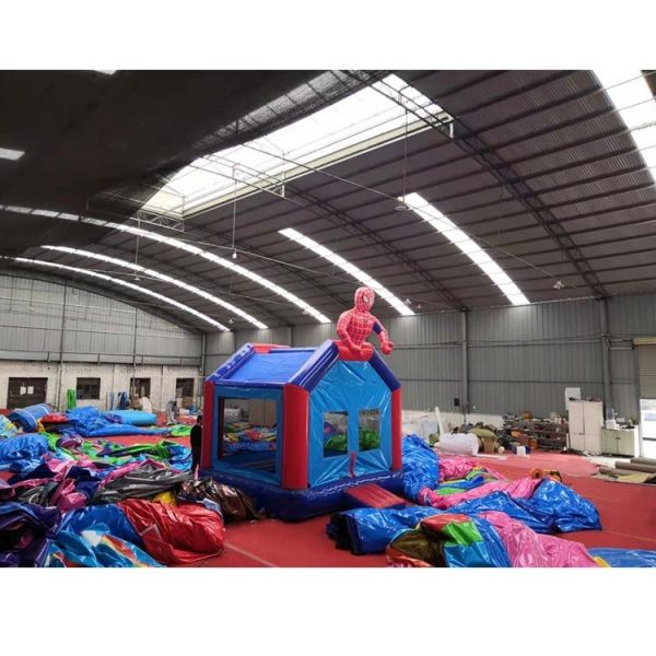 Quality CE Blower Included Spider-Man Inflatable Bouncer Custom Commercial Bounce House for sale