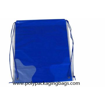 Quality 10kgs Strength Two Layer CPE LDPE Plastic Drawstring Backpack for sale