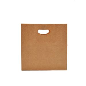 Quality 11''X6''X11" Kraft Paper Bags Die Cut Handle With Reinforced Handle for sale