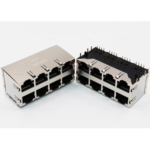 Quality Tab Up Female Lan SMT Connector , Low Profile RJ45 Waterproof Connector for sale