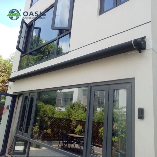 Quality 3x2.5m Curved Arm Telescopic Retractable Awning For House Backyards Patio for sale
