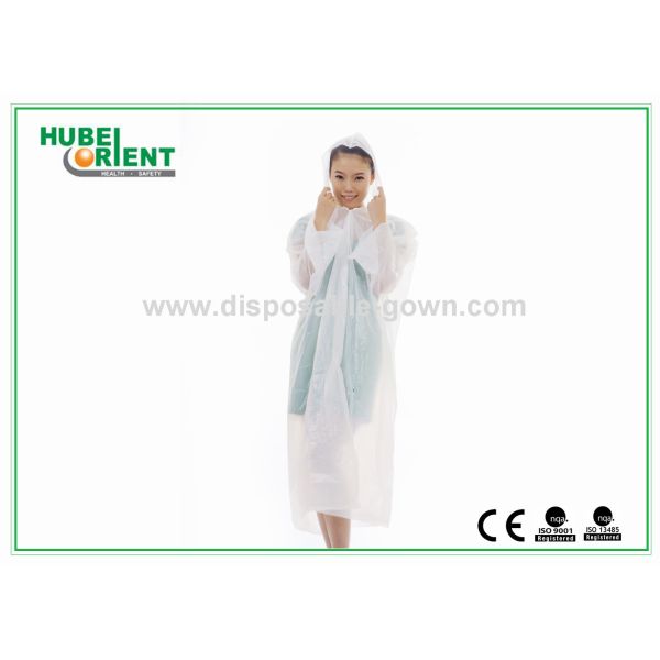 Quality Polythene White / Transparent Disposable Raincoats For Women In Factory or workshop use for sale