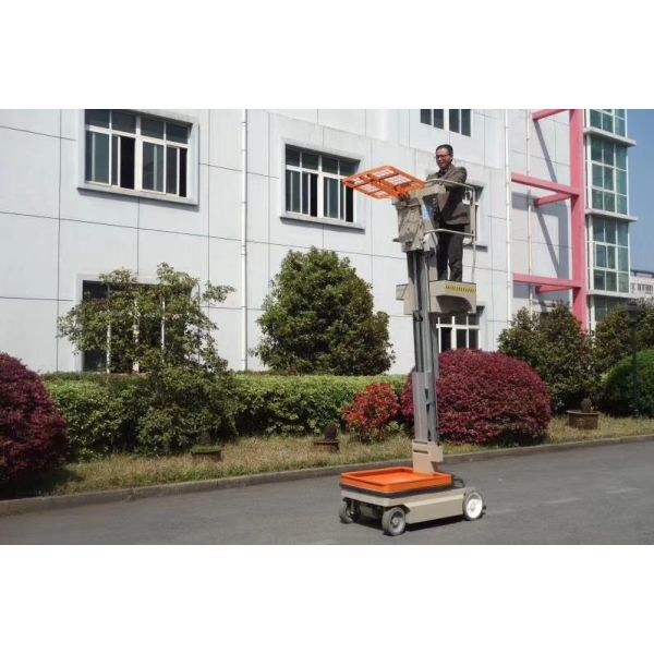Quality 5.1 m Mast Type Aluminum Self Propelled Elevating Work Platforms Stock Picker for sale