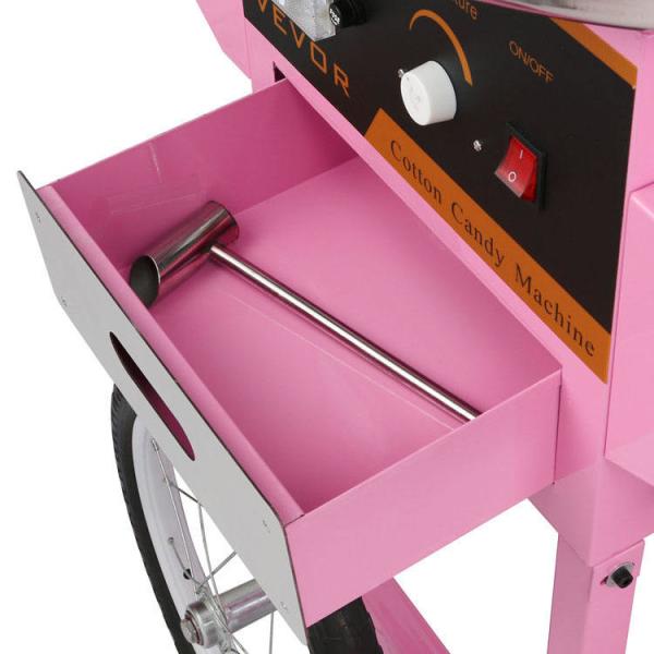 Quality 304 stainless steel automatic fancy cotton candy machine professional cotton candy floss making maker with Cart for sale