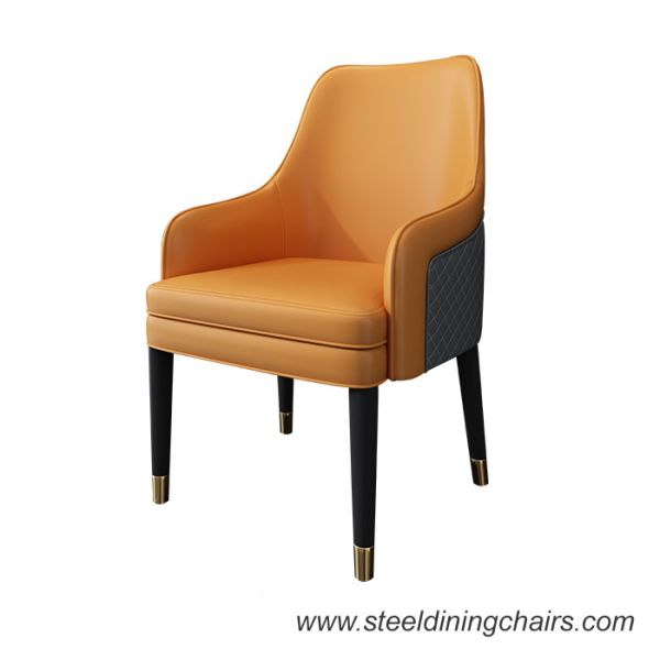 Quality 970mm Metal Upholstered Dining Chair for sale