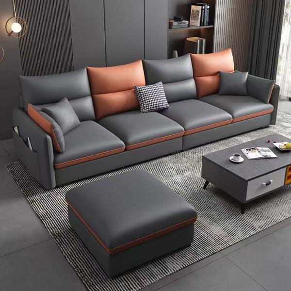 Quality Hotel Living Room Modern Luxury Leather Sofa Sophisticated Craftsman for sale