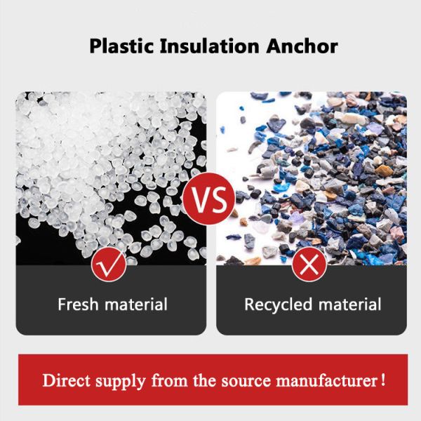 Quality PP Plastic Insulation Anchor Wall Plug Nylon Plug with ISO Standard and Ring for sale