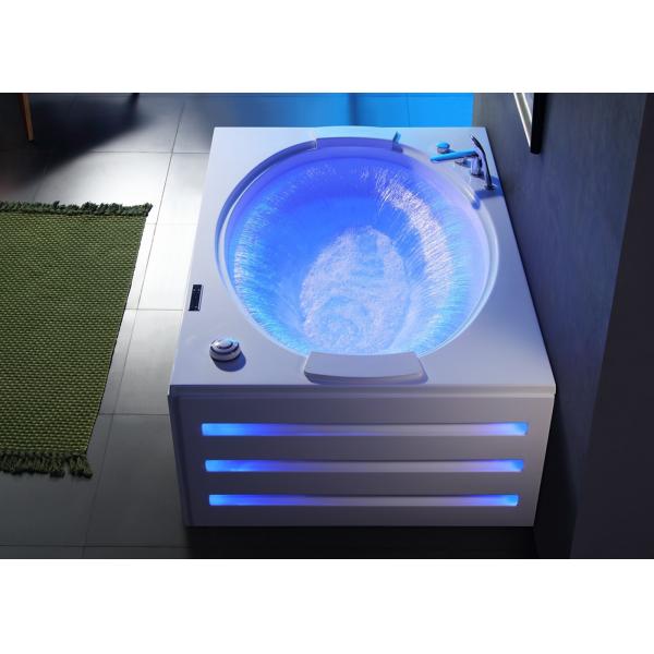 Quality Rectangle Massage Bathtub With Oval Waterfall For 2 Person for sale
