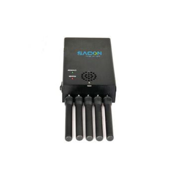 Quality DCS 5 Antennas Portable Signal Jammer CDMA GSM With Lithium Battery for sale