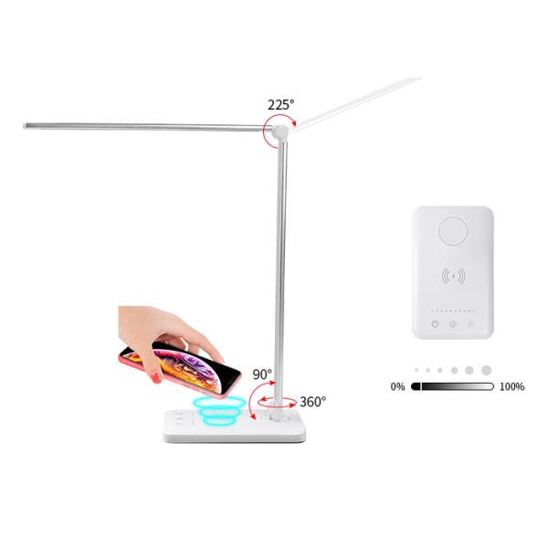 Quality Qi Standard Foldable 5V Led Desk Lamp Wireless Charger for sale