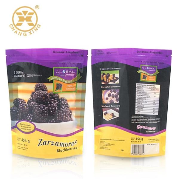 Quality Zipper Frozen Dry Fruit Packaging Bags Preserved Fruit Roll Film Preserved Fruit Packing Bag for sale