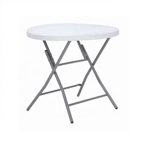 Quality Camping Lightweight Round Banquet HDPE Plastic Folding Table Folded Yes with Folding Legs for sale