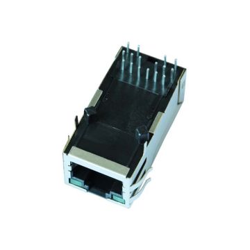 Quality LED Shileded POE RJ45 PCB Jack XFVOIP5E-C1-4MS Side Entry for sale
