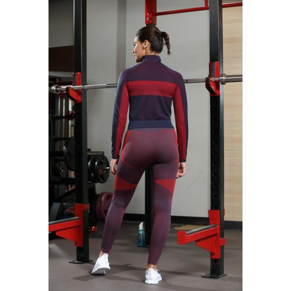 Quality Full Zip Performance Long SleeveTight Ribbed Fit Breathable Fabric for sale