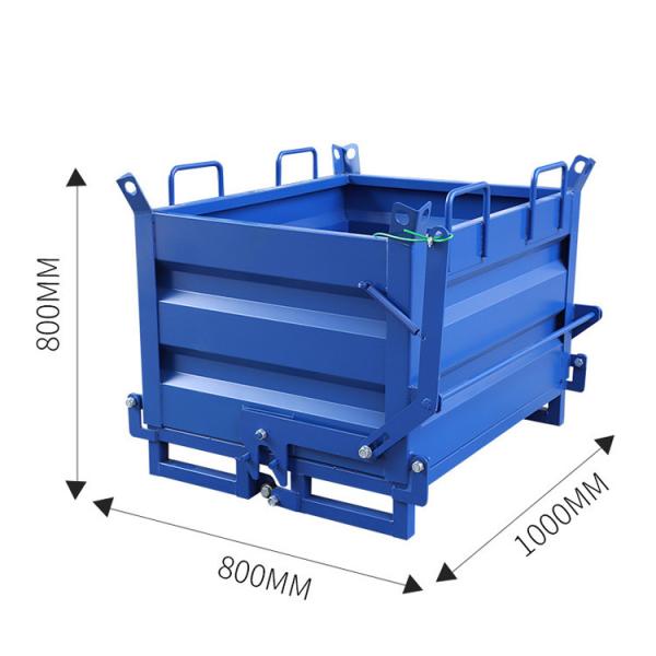 Quality Metal Powder Solid Bulk Bins Steel Bottom Dumping Hopper Open Top Refuse for sale