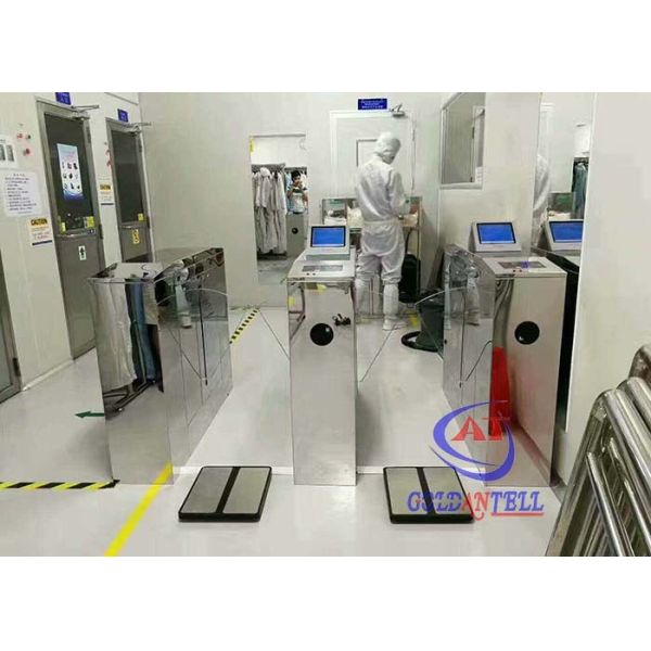 Quality 35 Person / Min Flap Barrier Gate Retractable Arm Drop Rfid Control Plus Esd for sale