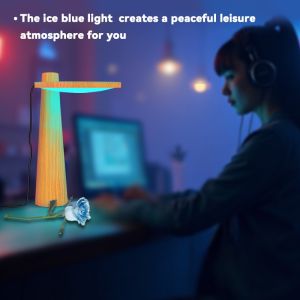 Quality Multiply Color Desktop Intelligent Lighting Desk Lamp with Oak/bamboo Wood for sale