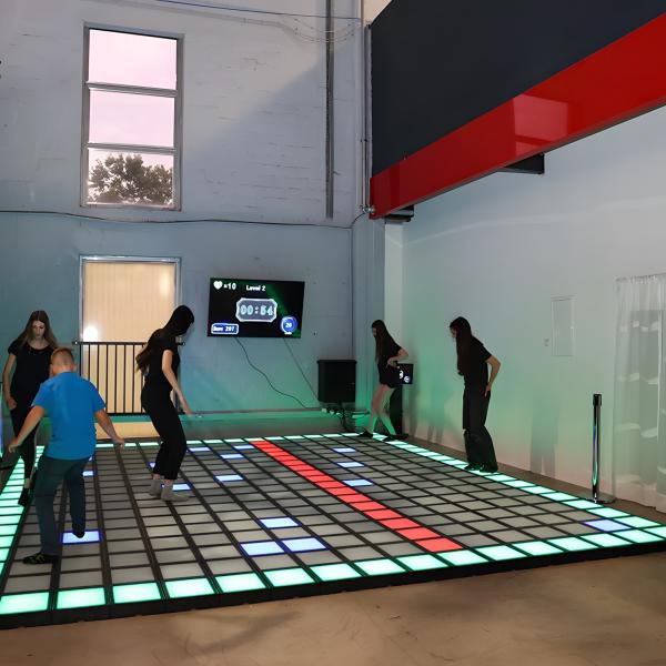 Quality Multi Players Jumping Grid Game Lighted Dance Floor Panels For Entertainment for sale