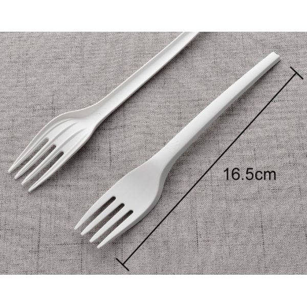 Quality Everyday Season Cutlery Set 100% Bio Degradable Compostable White Spoon Fork and for sale