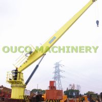 Quality Stable Steel Structure Straight Boom Marine Deck Cranes 5T 15M for sale