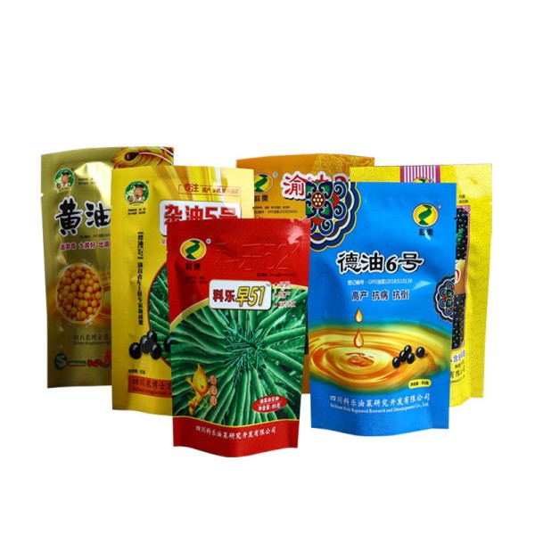 Quality 25g 50g Customized Plastic Bag With Logo Print Small Aluminized Bag Tomato Seeds Packaging for sale