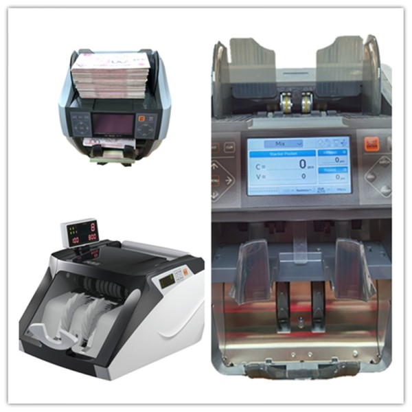 Quality Bank Store Supermarket Money Counting Machine Fake Money Check For GBP USD EURO CNY for sale