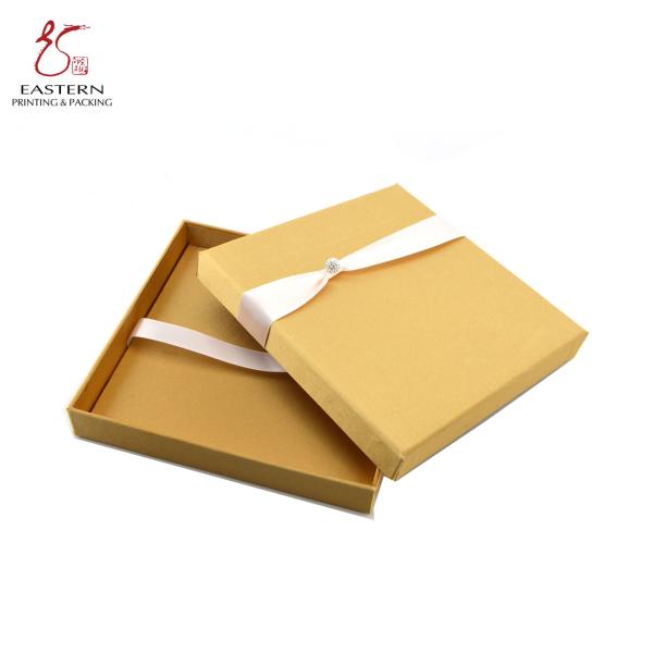 Quality custom wedding gift SGS Cardboard Craft Boxes With Silk Ribbon for sale